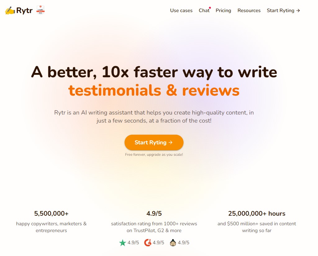 Rytr AI Text Generation